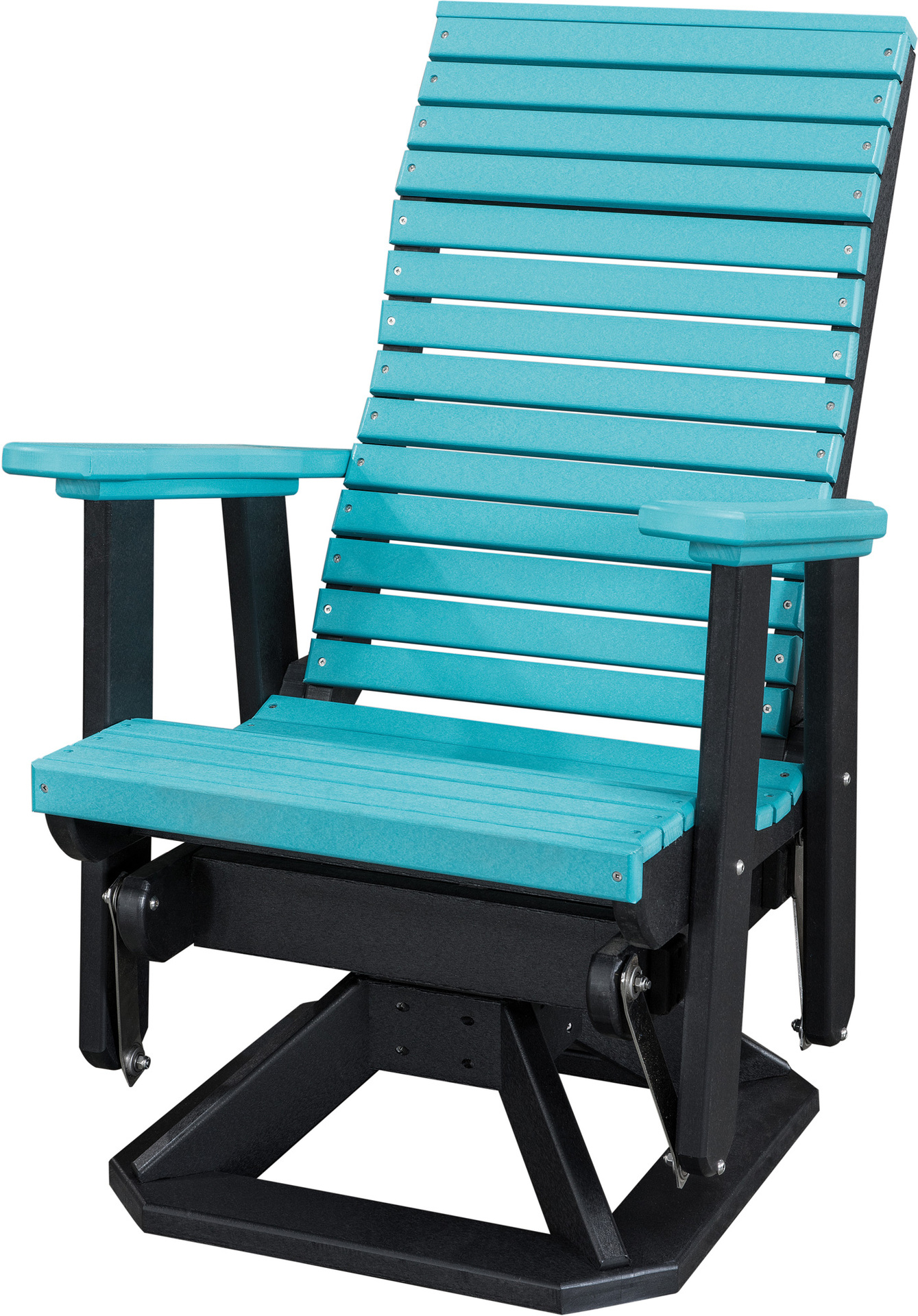 Poly High Roll Back Swivel Glider | Amish Swivel Glider