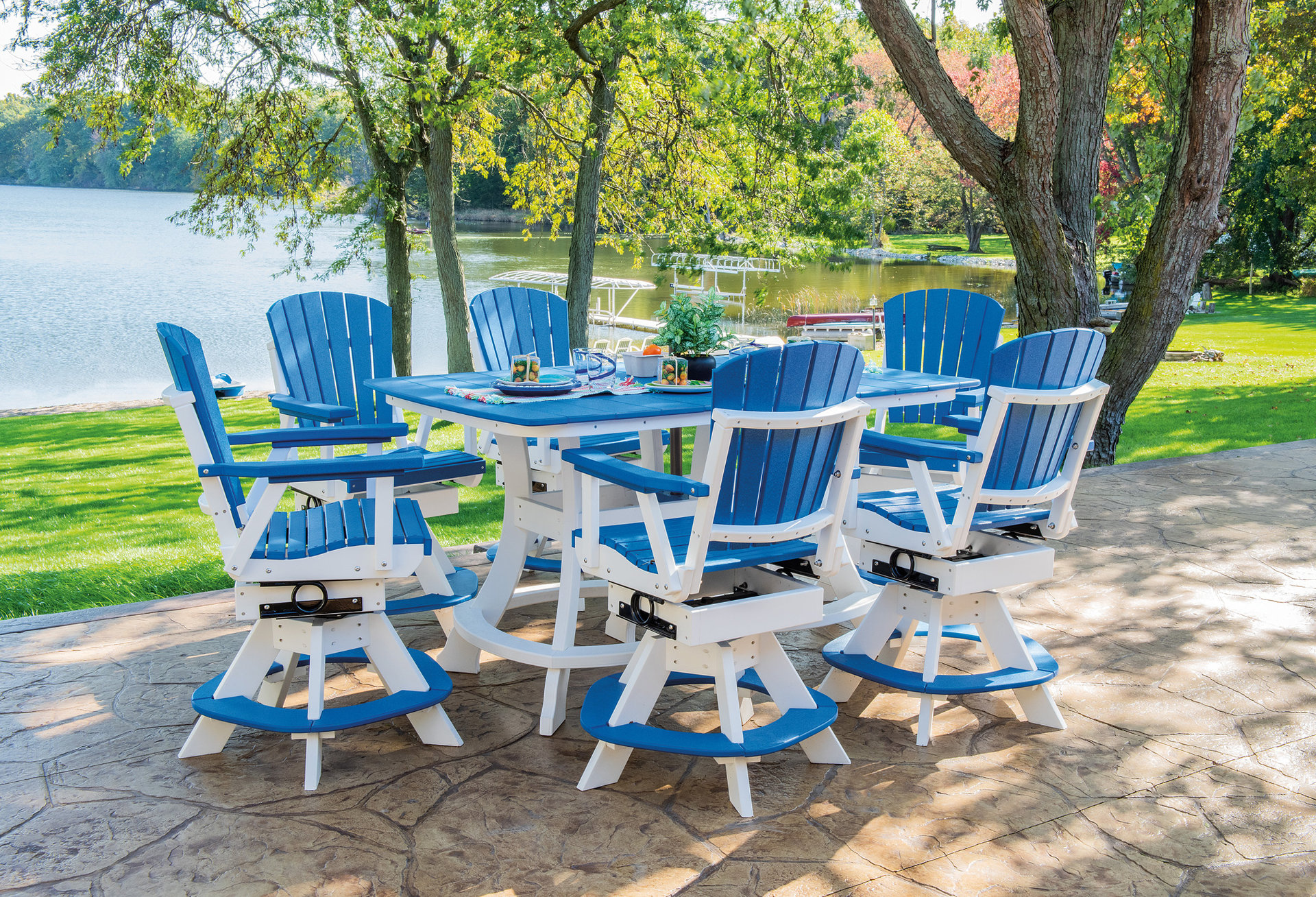 Poly Lori Table and Micah Chairs - Weaver Furniture Sales